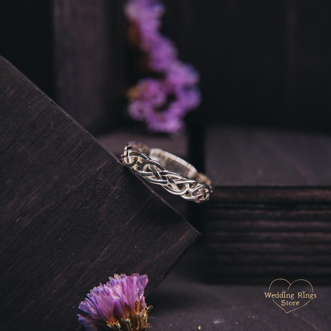 Aesthetic Celtic Knot Ring - Irish Promise Ring Sterling Silver ...
