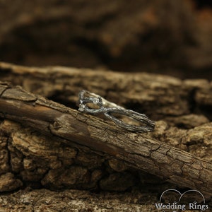 Double Braided Branch Engagement Ring for Women in Solid Sterling ...