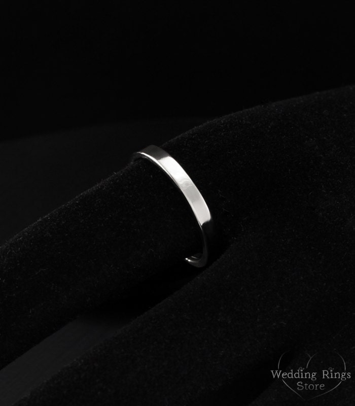 Traditional Silver Wedding Bands Minimal Wedding Rings - Etsy