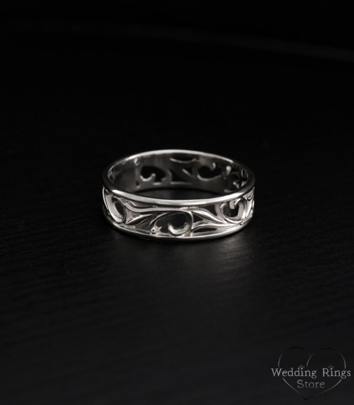 Leaves Wedding Band Silver Nature Ring Leaves Band Nature - Etsy