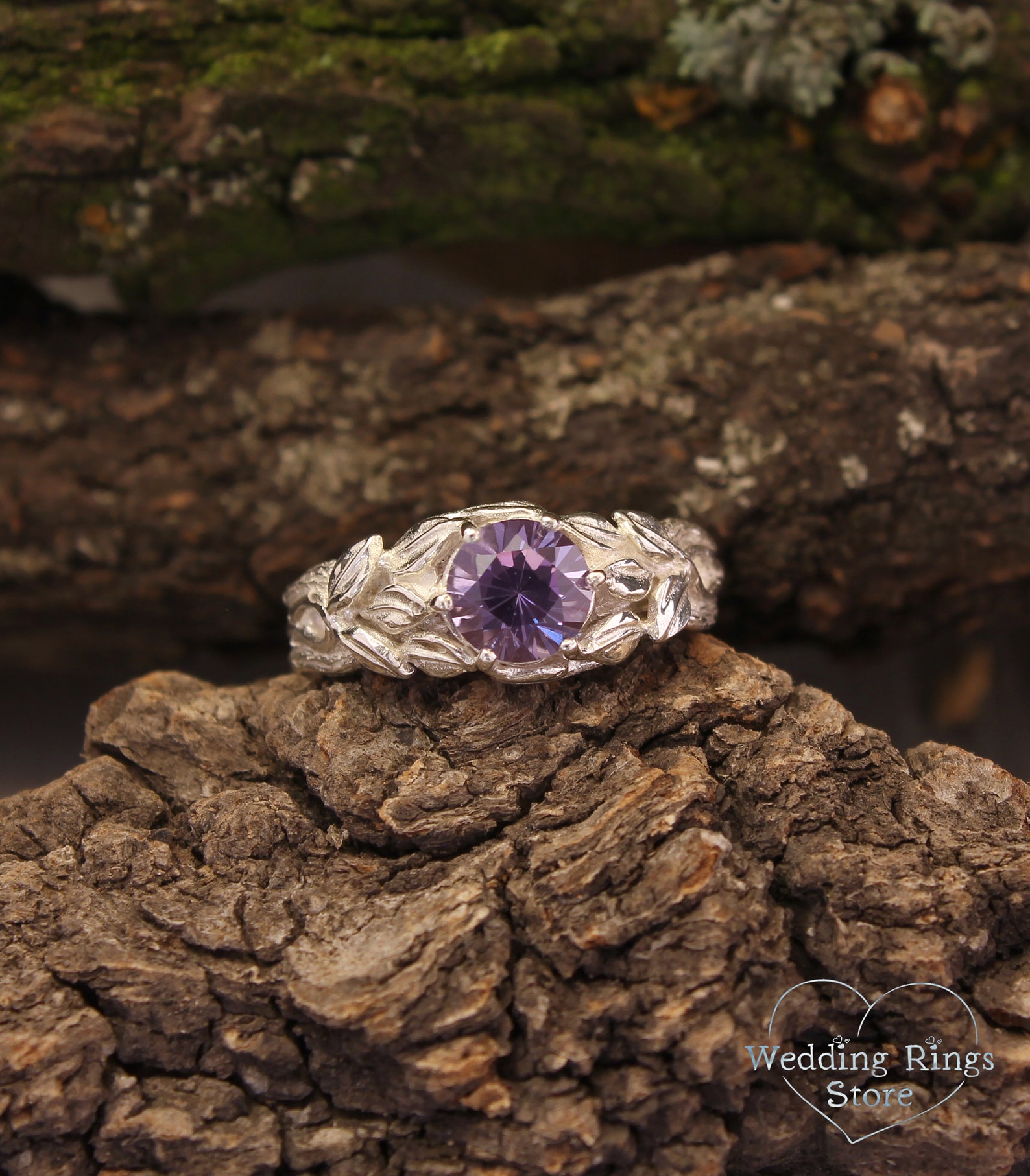 Dazzling Alexandrite Tree Branch and Leaves Ring for a Beloved Woman ...