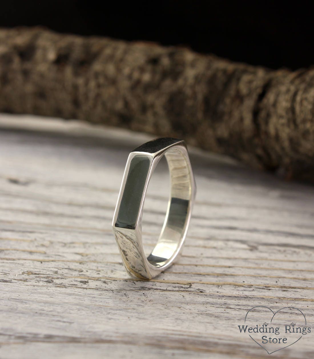 Hexagon Ring 5mm Hex Nut Ring Hexagon Wedding Band Silver - Etsy UK