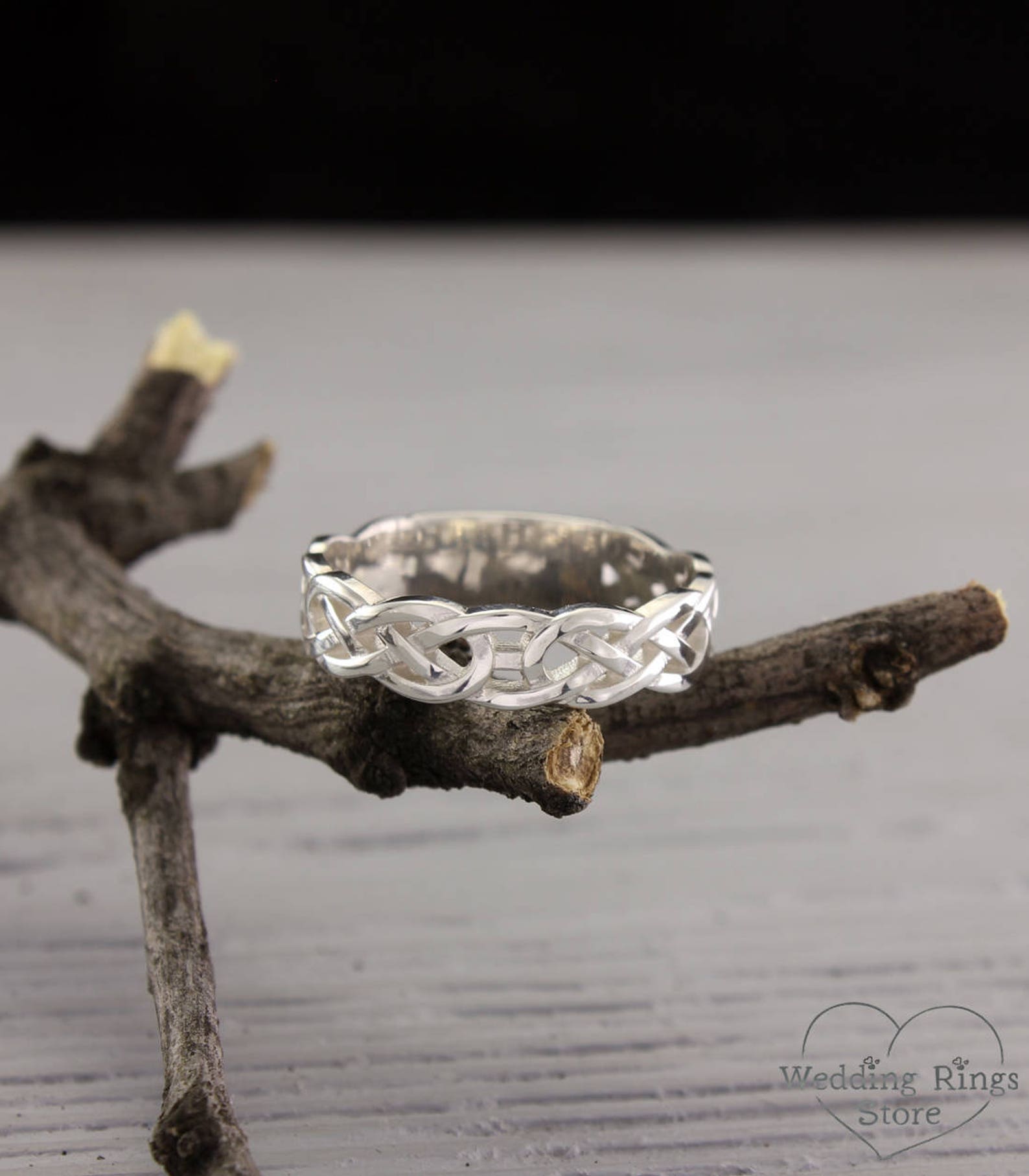 Celtic Wedding Band Celtic Pattern Ring Celtic Silver - Etsy