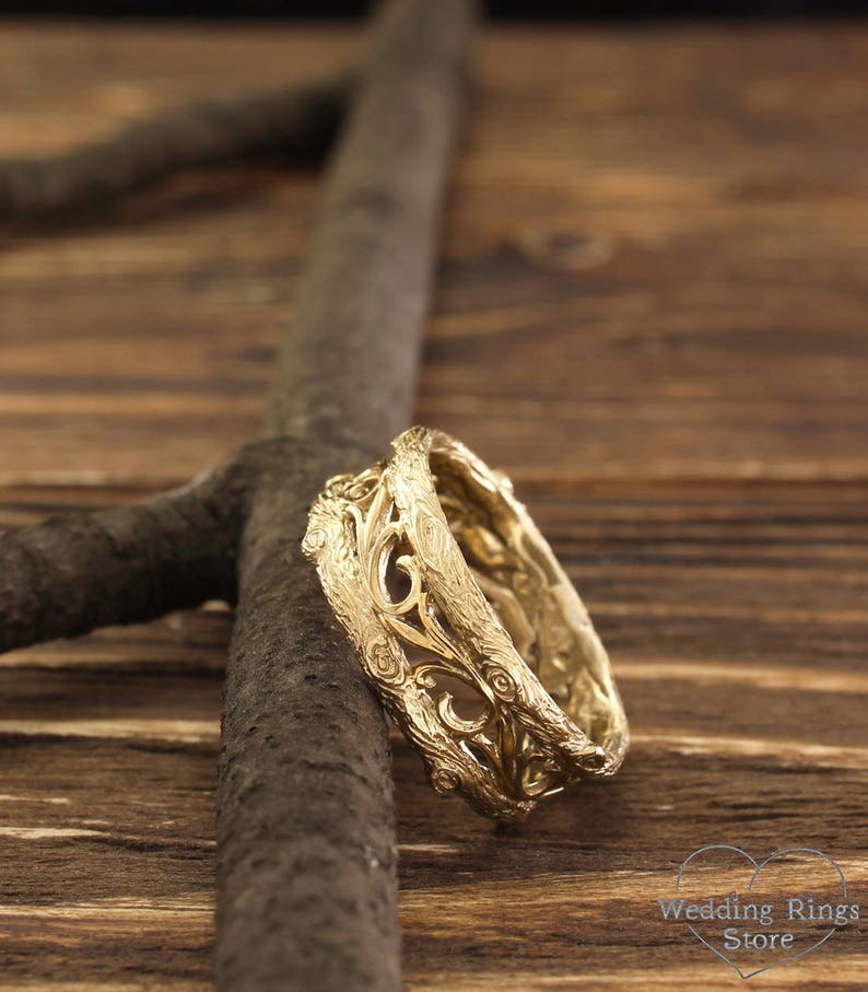 Tree Women's Ring in Vintage Style Tree Unique Wedding | Etsy