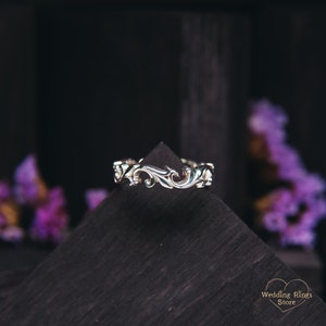 Delicate Scrollwork Ring Vintage Style - Detailed Filigree Ring for Her - Vine Everyday Ring ...