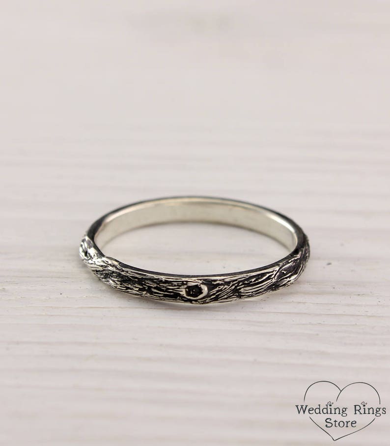 Diamond Tree Bark Engagement Ring Womens Tree Ring Diamond - Etsy