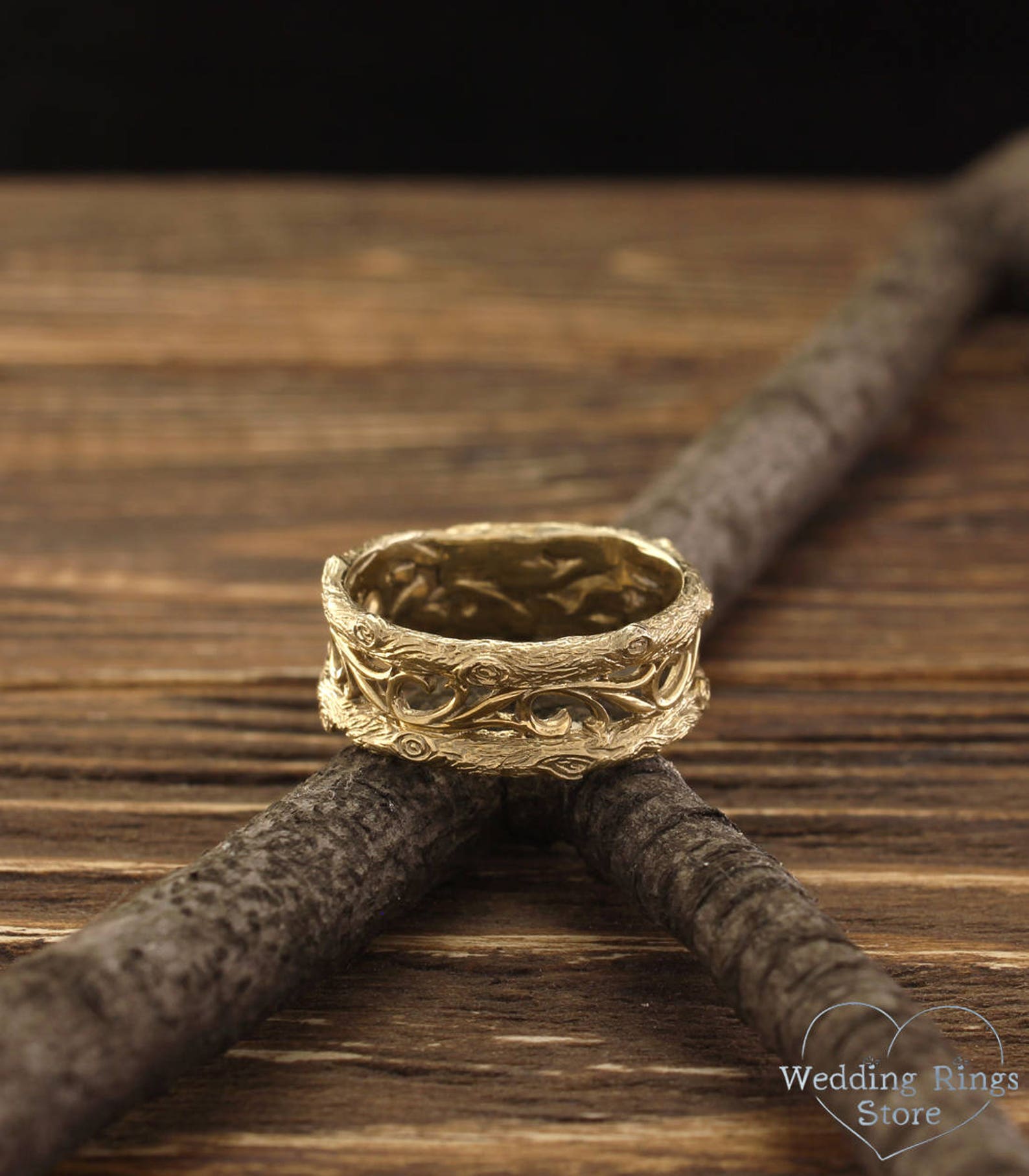 Tree Women's Ring in Vintage Style Tree Unique Wedding | Etsy