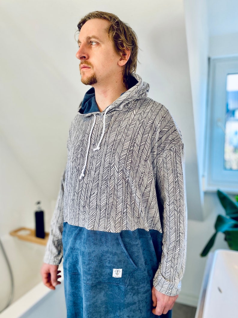 Surf Poncho Poncho Surf Terry Towel Towel Hoodie With Sleeves - Etsy