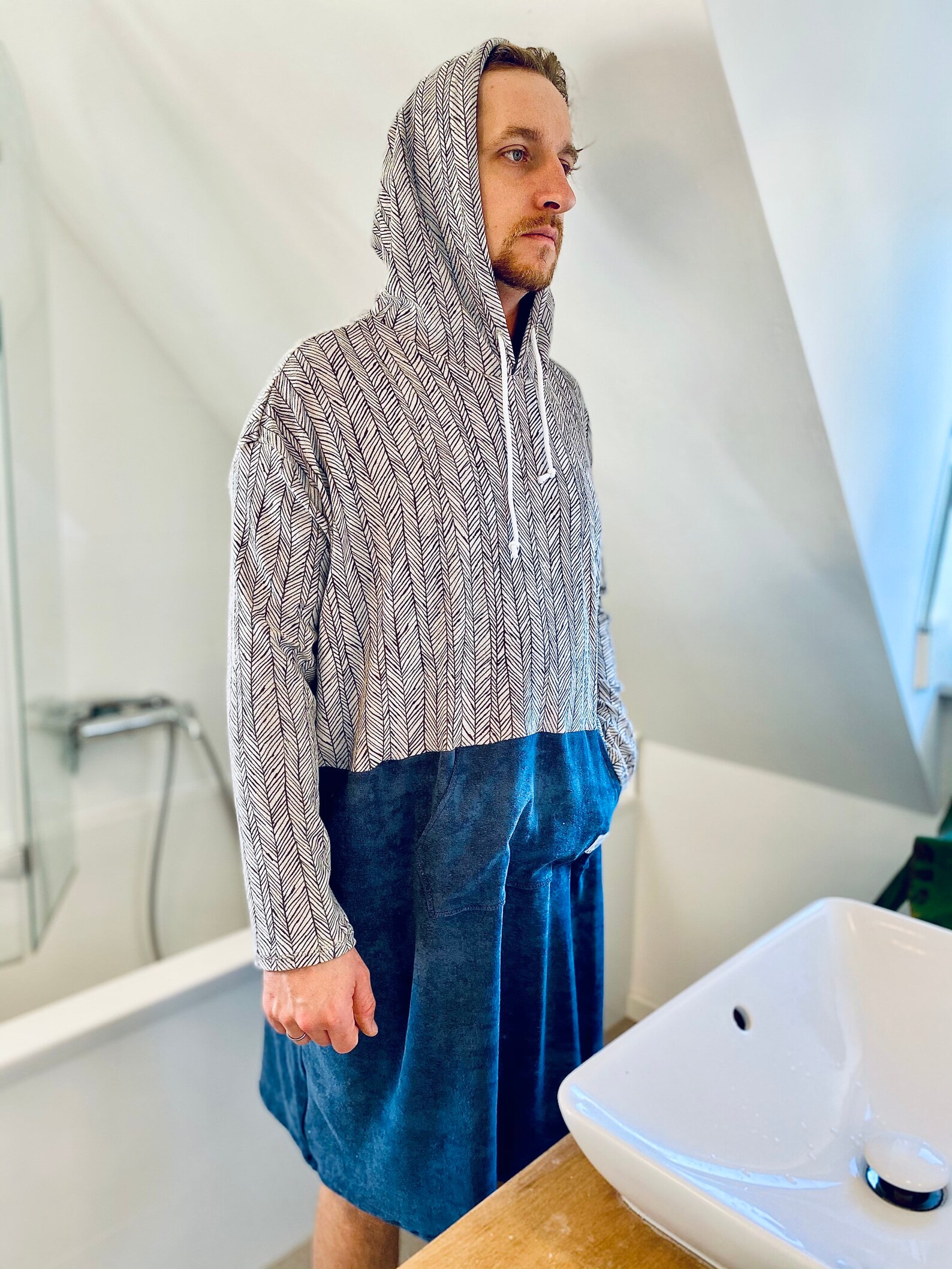 Surf Poncho Poncho Surf Terry Towel Towel Hoodie With Sleeves - Etsy