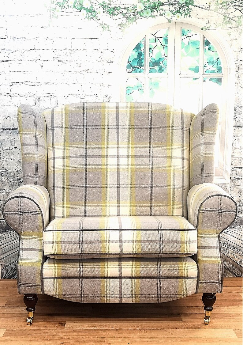 Queen Anne Wing Back Cottage Fireside Chair Extra Wide Seating - Etsy UK