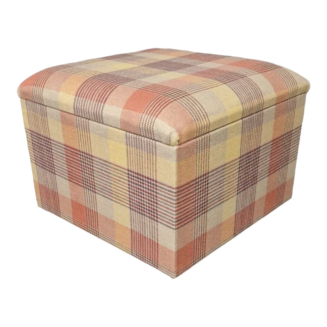 Storage Box / Footstool 20" X 20" Square 14" High Lift up Lid - Katrine ...