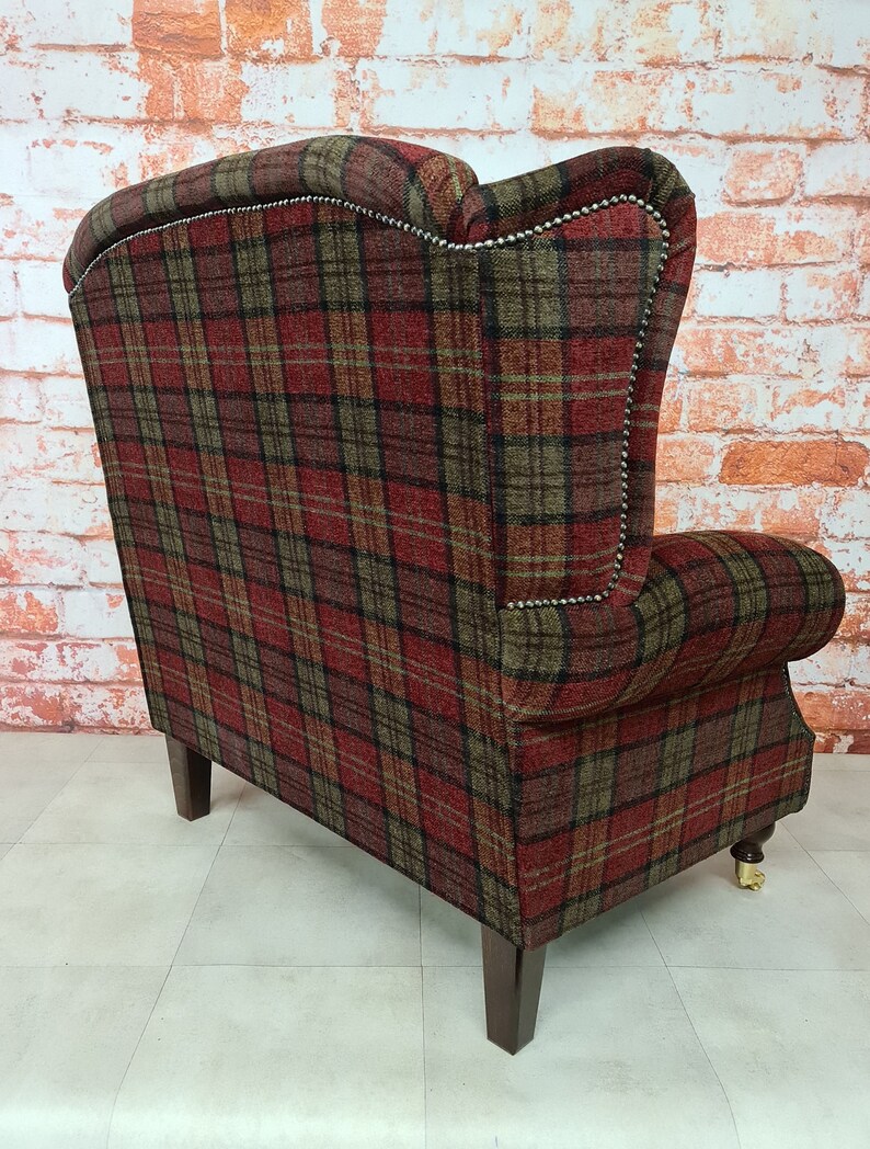 Queen Anne Wing Back Cottage Fireside Chair Extra Wide Seating | Etsy
