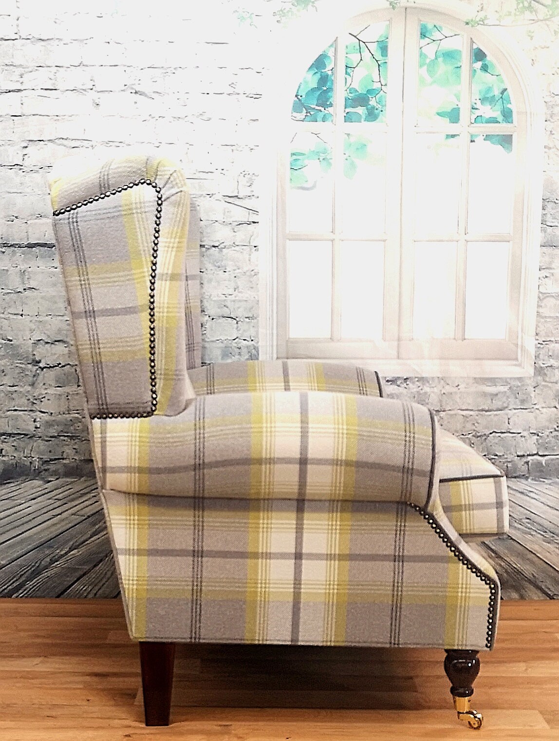 Queen Anne Wing Back Cottage Fireside Chair Extra wide seating | Etsy