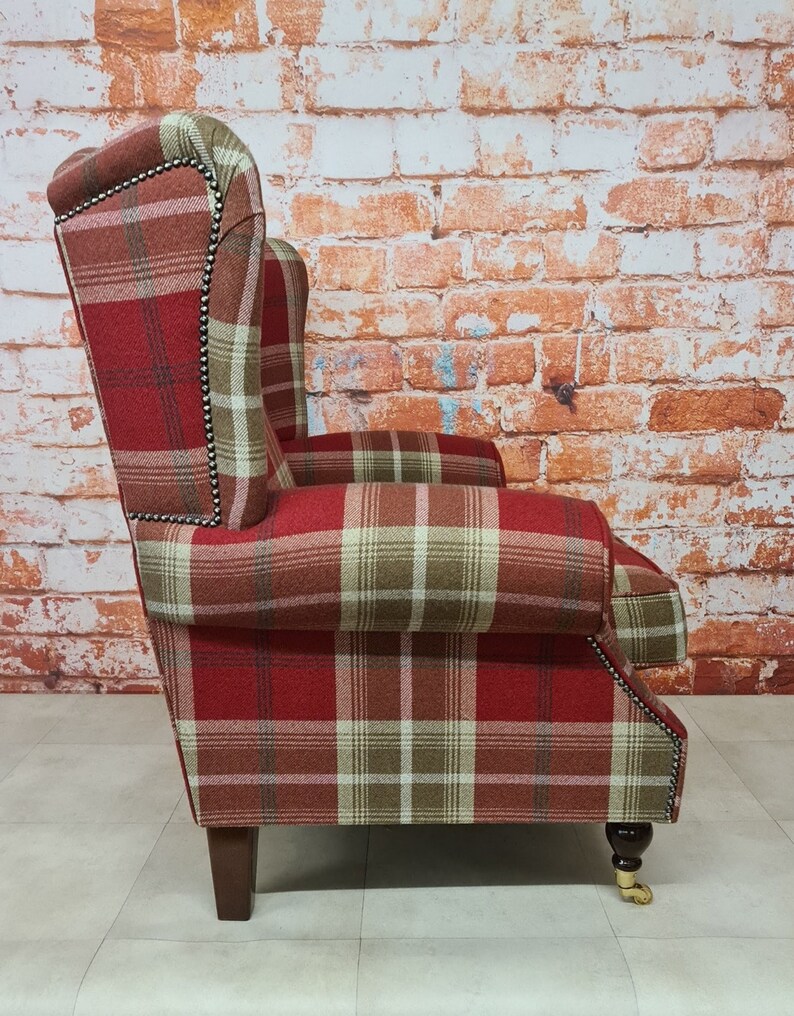 Queen Anne Wing Back Cottage Fireside Chair Extra Wide Seating - Etsy UK