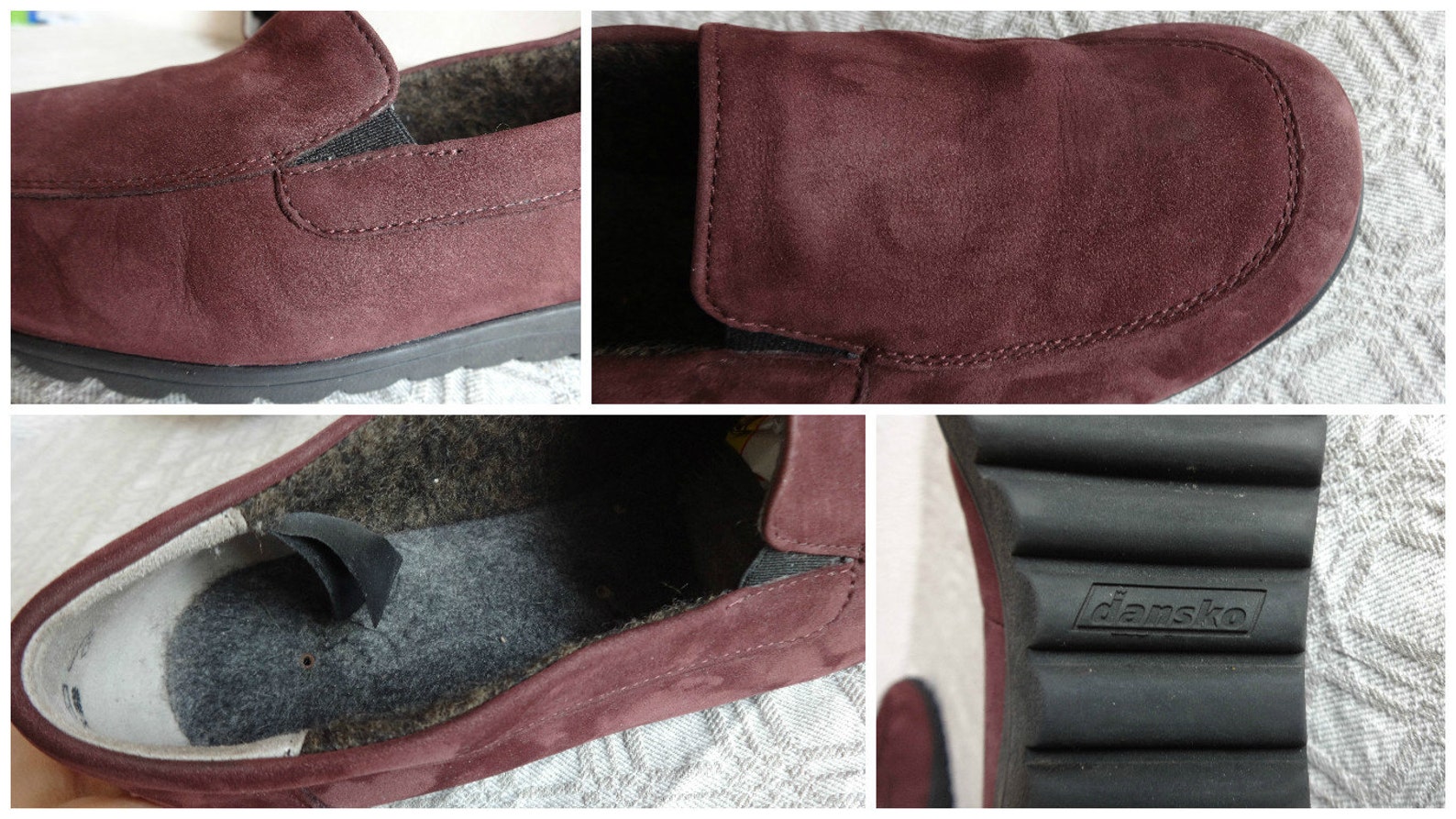 Dark Purple DANSKO Suede Shoes Warm Shoes Women's Shoes Lazy Shoes ...