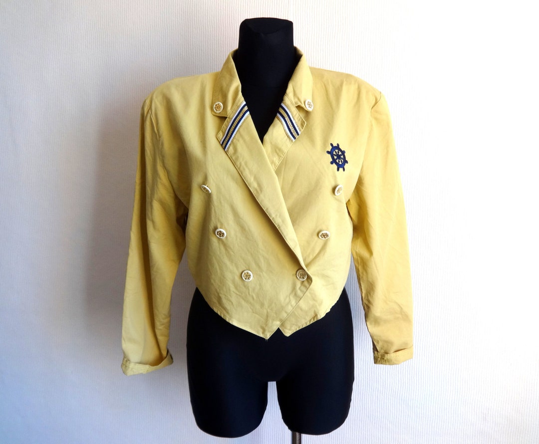 Vintage Sand Color Captain Blazer Women's Blazer 90s Embellished ...