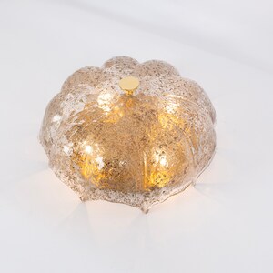 1 of 2 Dark Toned Murano Glass Ceiling Fixture, Kaiser, Germany, 1970s ...