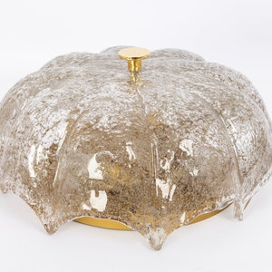 1 of 2 Dark Toned Murano Glass Ceiling Fixture, Kaiser, Germany, 1970s ...