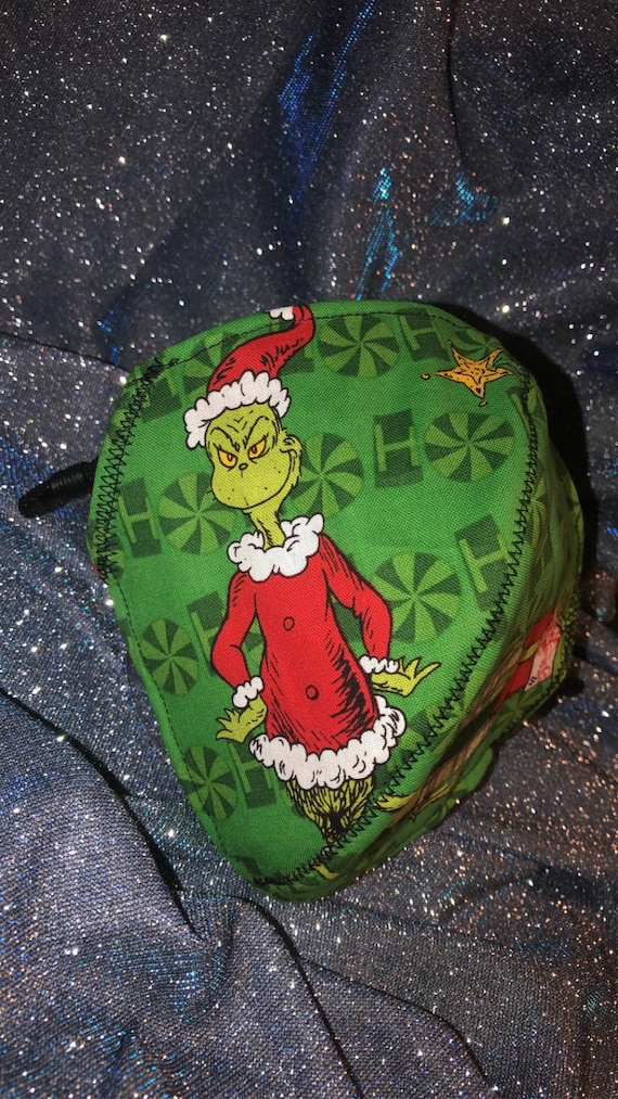 Grumpy green guy with a full schedule Christmas Cotton Face | Etsy
