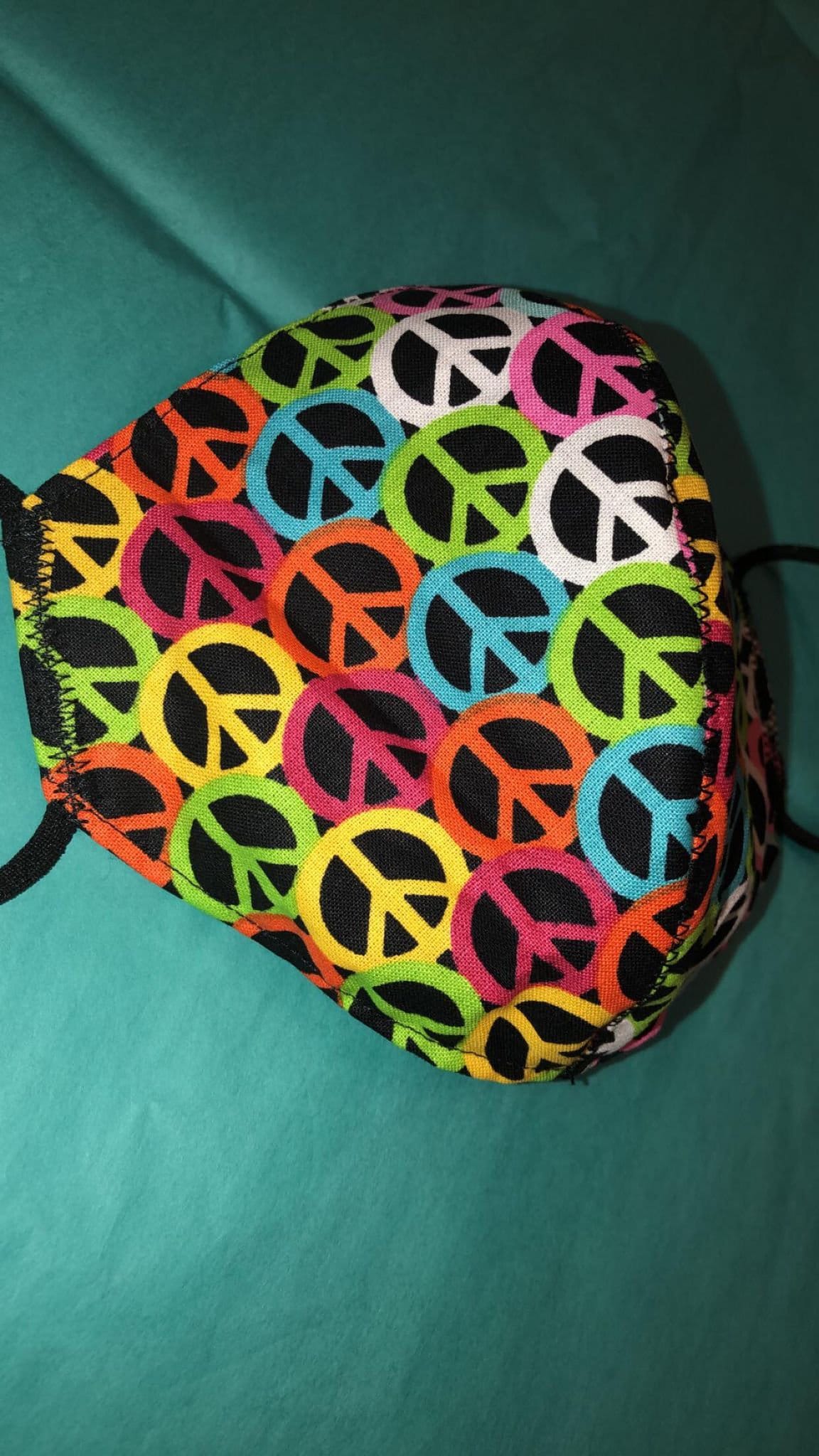 Rainbow Peace Sign Face Mask | Etsy