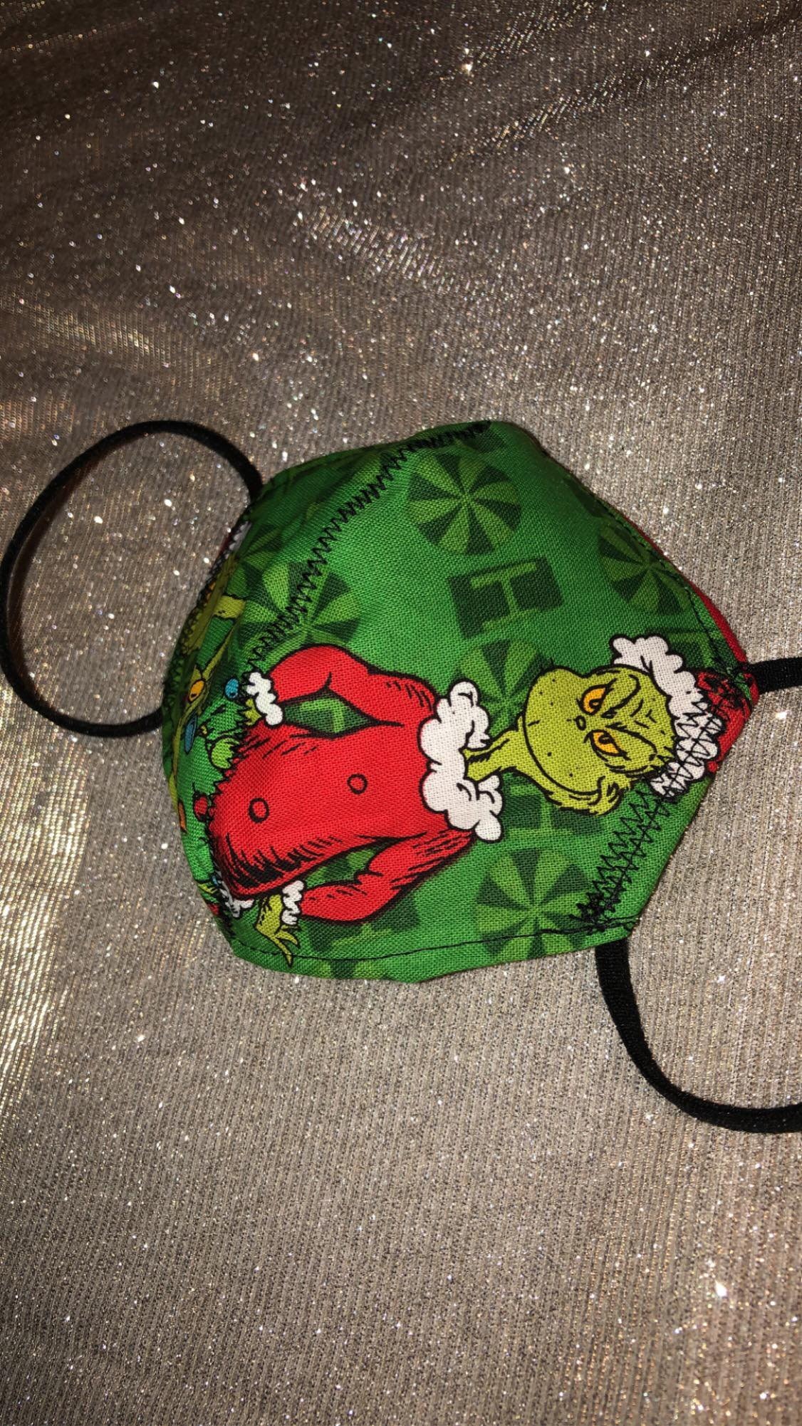 Grumpy Green Guy With a Full Schedule Christmas Cotton Face | Etsy