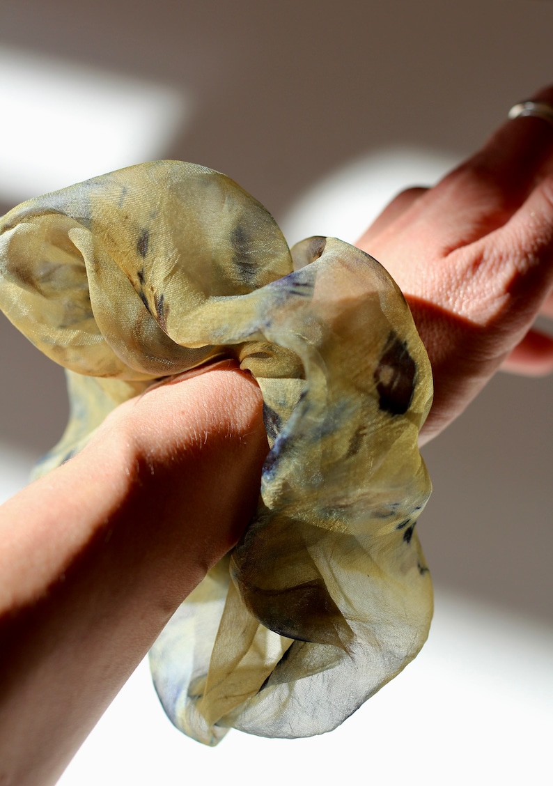 Silk Organza Scrunchie // Plant Dyed Scrunchie - Etsy