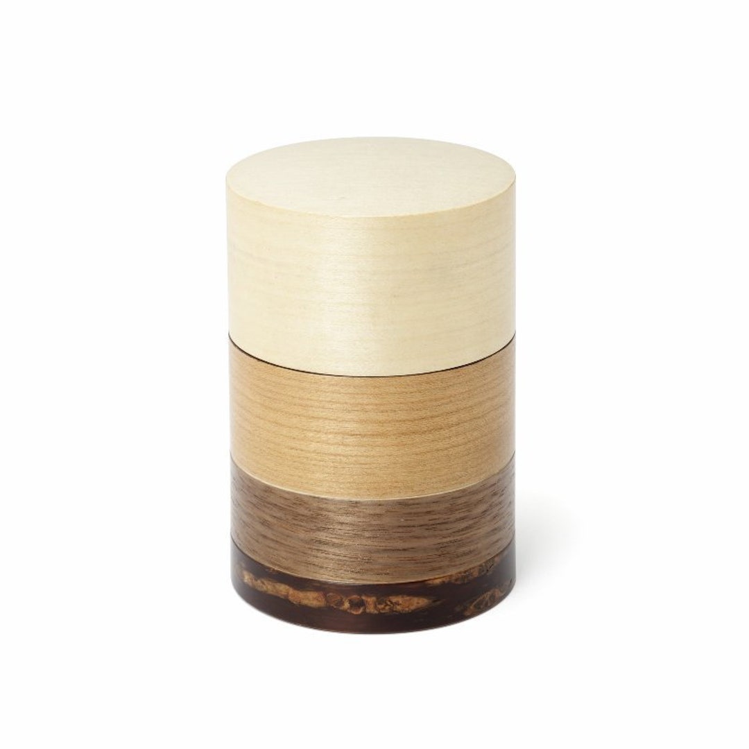 Japanese Cylinder Tea Caddy - Maple Wood, Chazutsu, Tea Canister, Tea ...