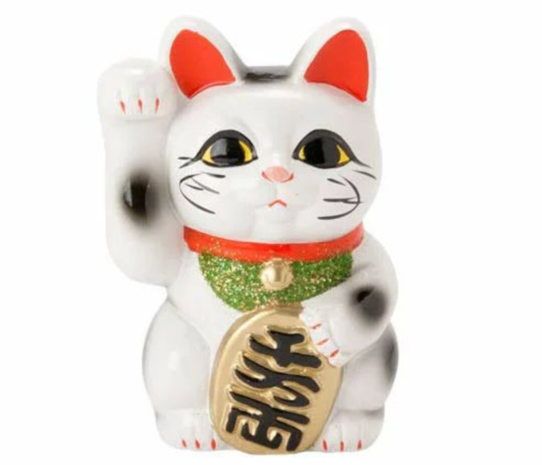 Japanese Lucky Cat Figure - Etsy
