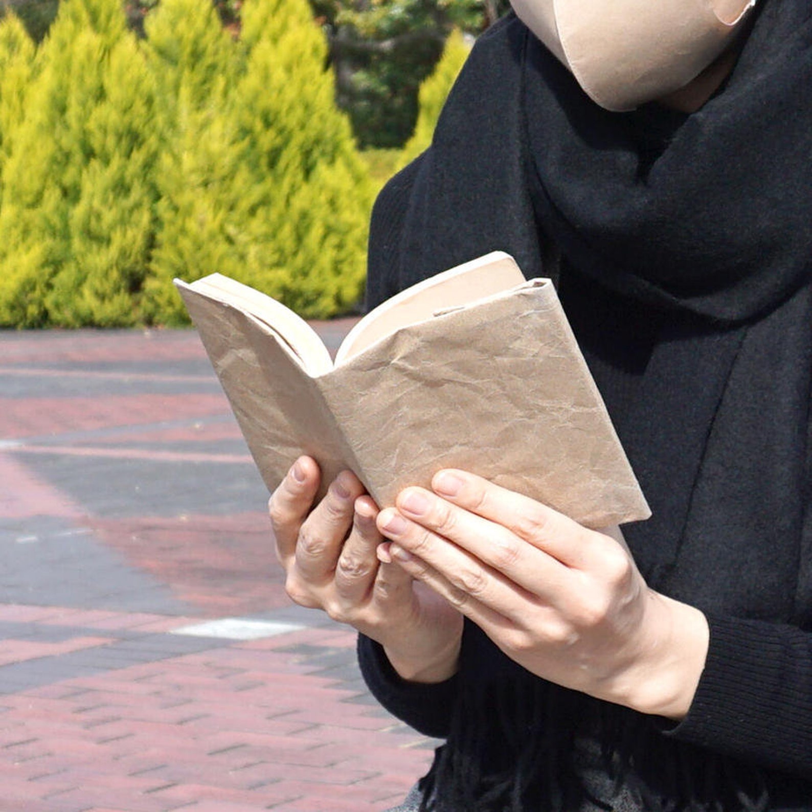 SIWA Book Cover A6 Size - Brown, Hobonichi Cover, Planner Cover ...