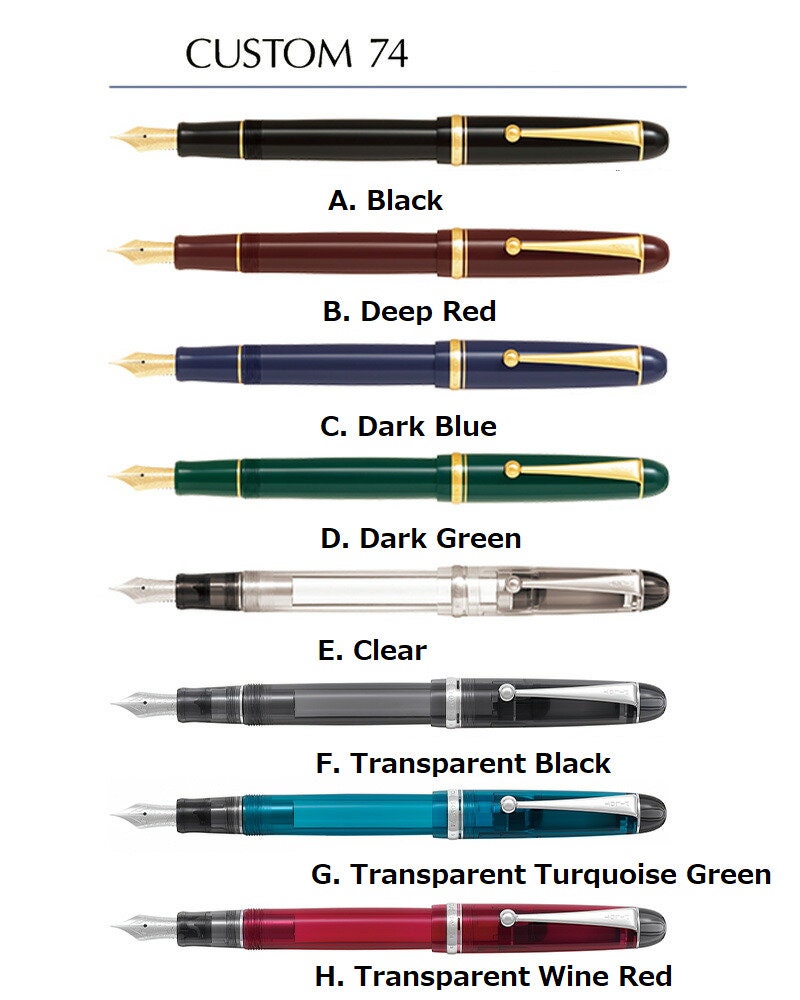 PILOT / Custom74 Fountain Pen nib : Fine Gifts for Writers | Etsy