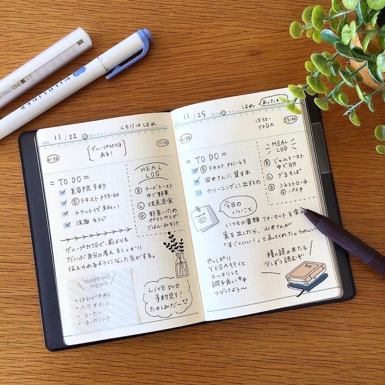 NOLTY 12 Month No Date Daily Planner (one Page per Day), Japanese ...
