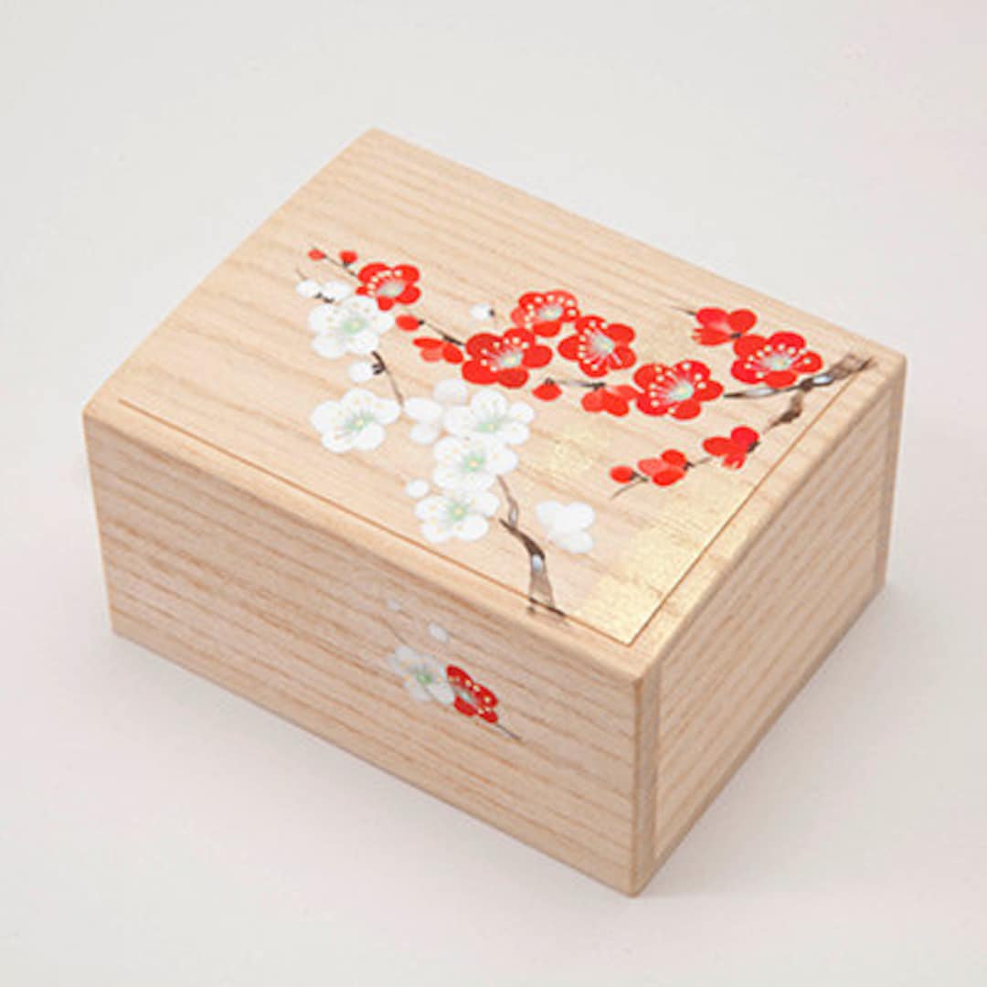 Small Paulownia Wood Box - Japanese Apricot, Wooden Storage Box ...