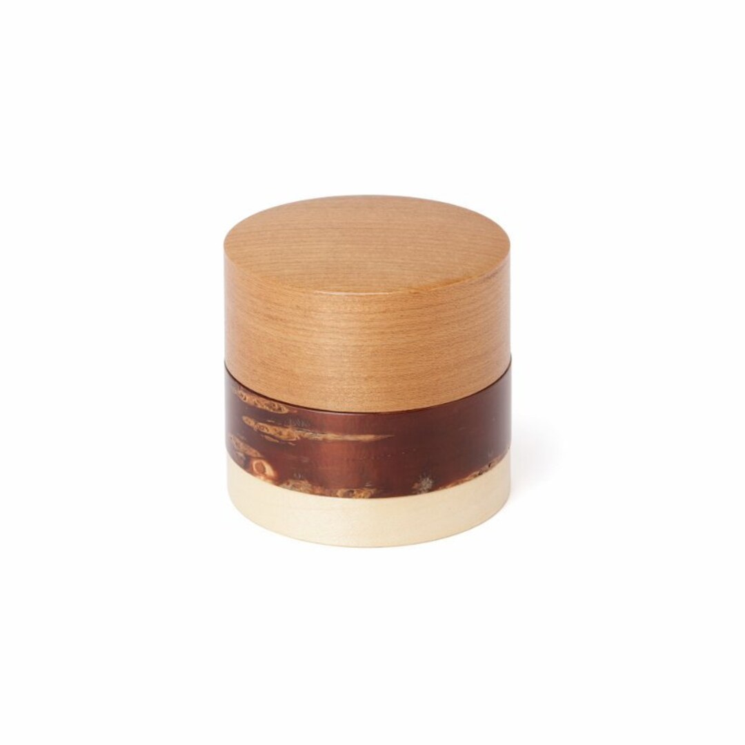 Japanese Cylinder Tea Caddy - Cherry Wood, Chazutsu, Tea Canister, Tea ...