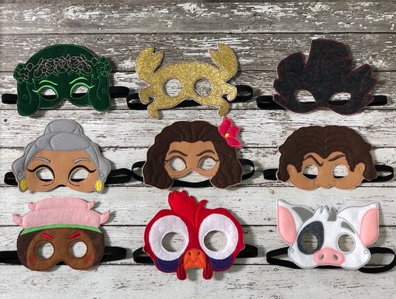 Moana Inspired Mask Maui Inspired Mask Pua Te Fiti Gramma Tala | Etsy