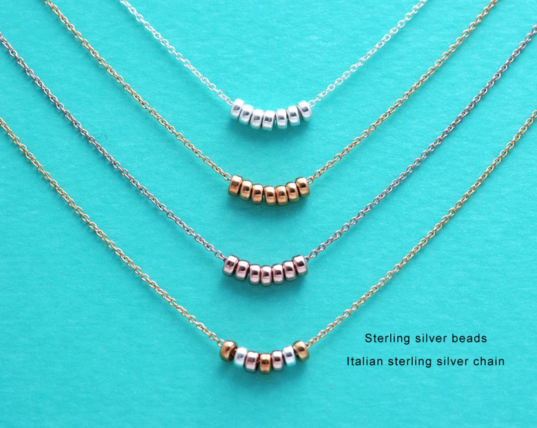 Sterling Silver 7 Lucky Rings Necklace, 7 Lucky Rings Necklace ...