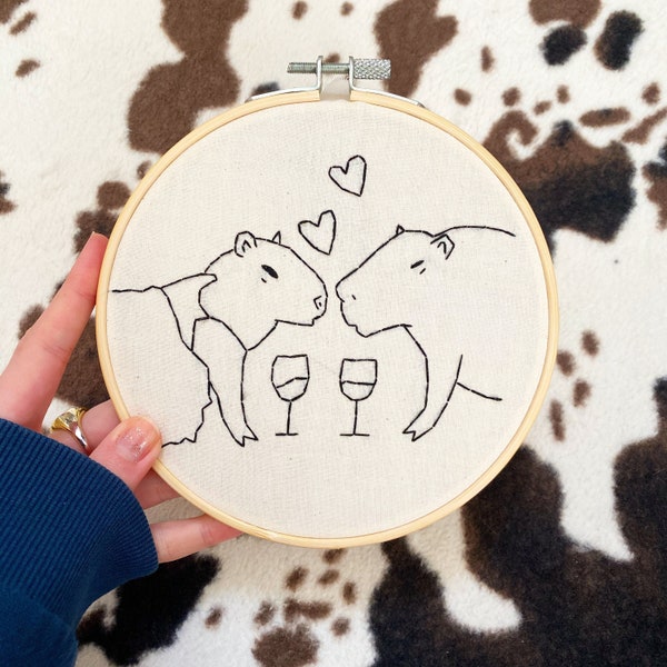 Capybara Hand Embroidery - Etsy