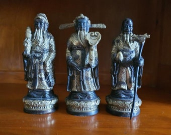Fu Lu Shou Statues - Etsy