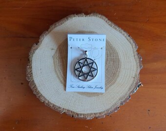 Eight Pointed Star Pendant Octagram Pendant Sterling Silver | Etsy