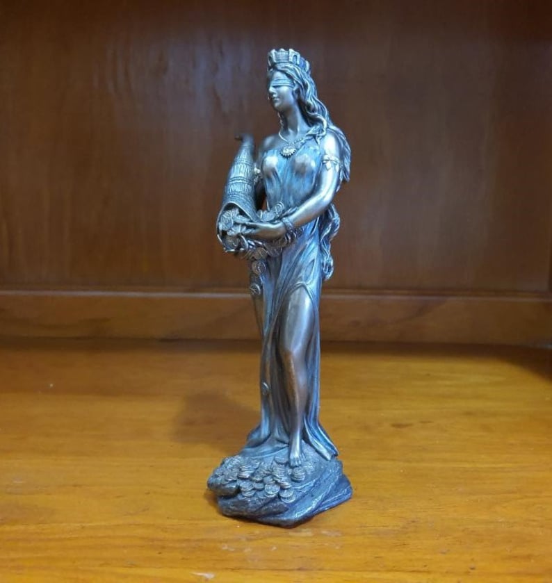 FORTUNA Goddess Statue 19cm Tyche Statue Deusa Fortuna | Etsy