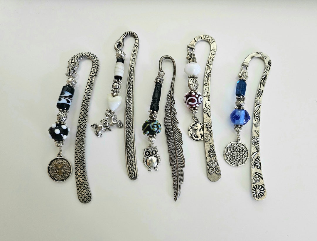 Charm Bookmark Unique Murano Beads Bookmark Crystal Beads Bookmark With ...