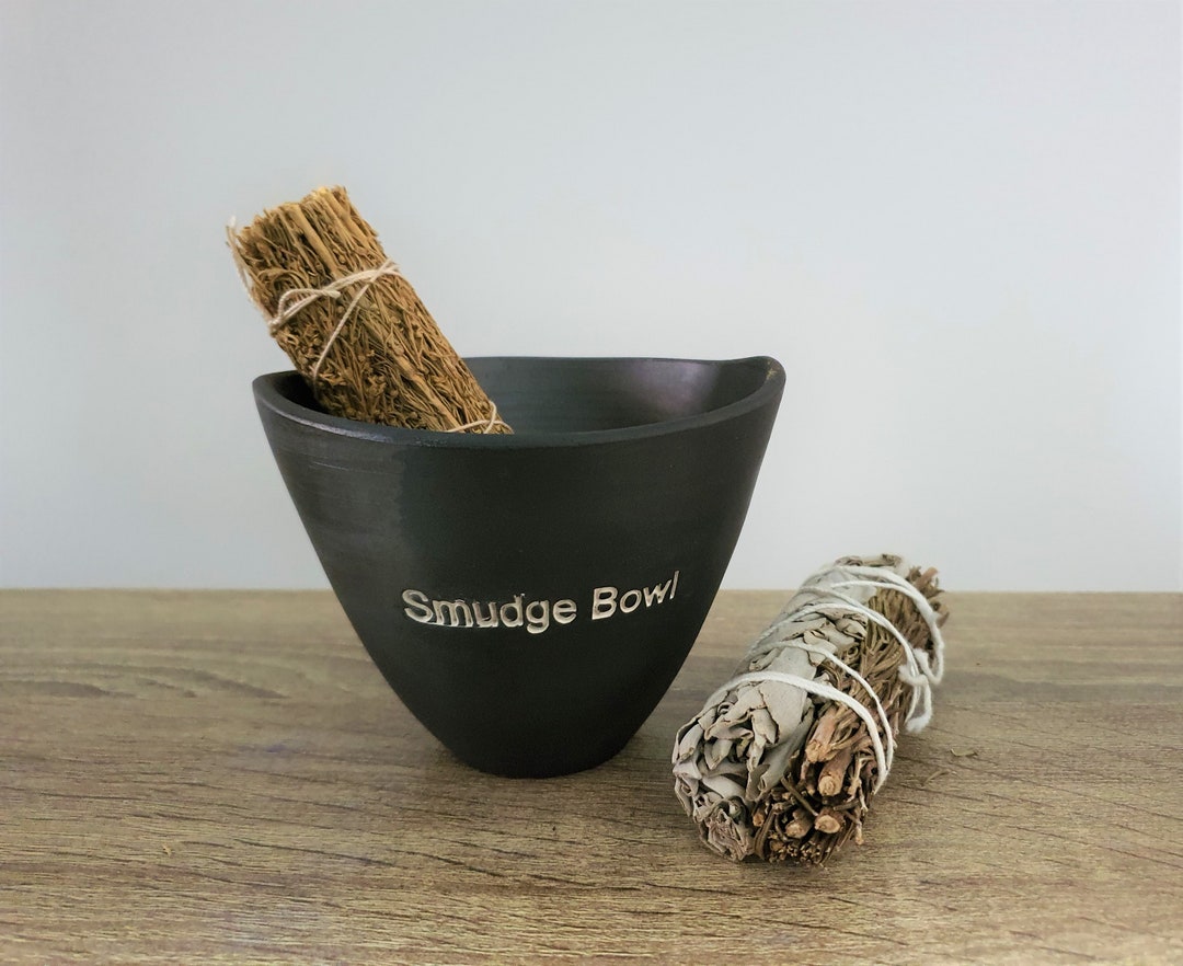 Smudge Stick Bowl Ceramic Smudge Pot Clay Smudge Holder Sage Smudge ...