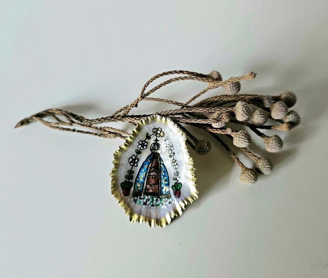 OUR LADY of APARECIDA Madeira Island Limpet Painted by Lia Geraldes De ...