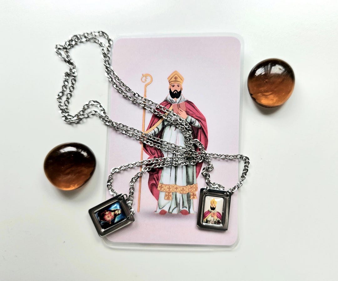 Saint Cyprian Scapular, Saint Cyprian Necklace, Sao Cipriano, Stainless ...