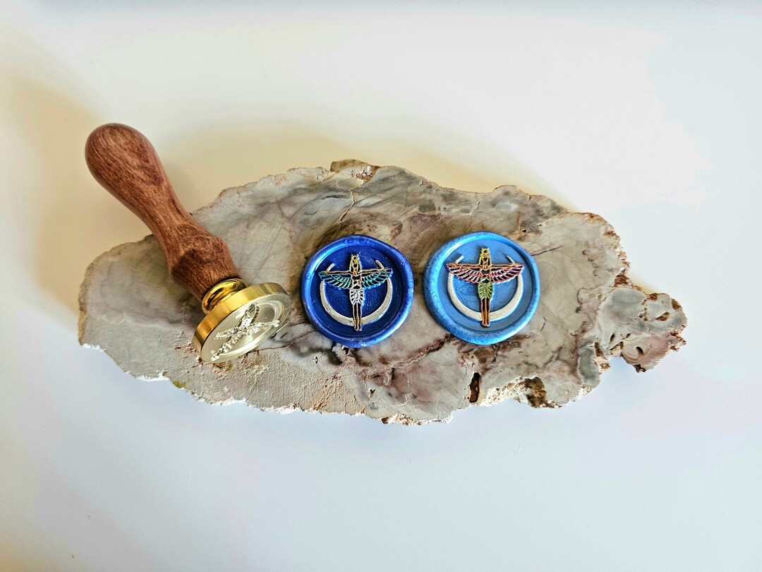 Wax Seal Stamp Isis, Made of Brass With Wooden Handle, Isis Wax Seal ...