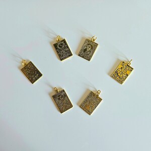 Tarot Card Charms, Tarot Cards Pendants, Fortune Telling Set Charm, 6 ...