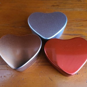 HEART Shaped Aluminum Tin With Lid Coated in a Food Safe Lacquer 3 ...