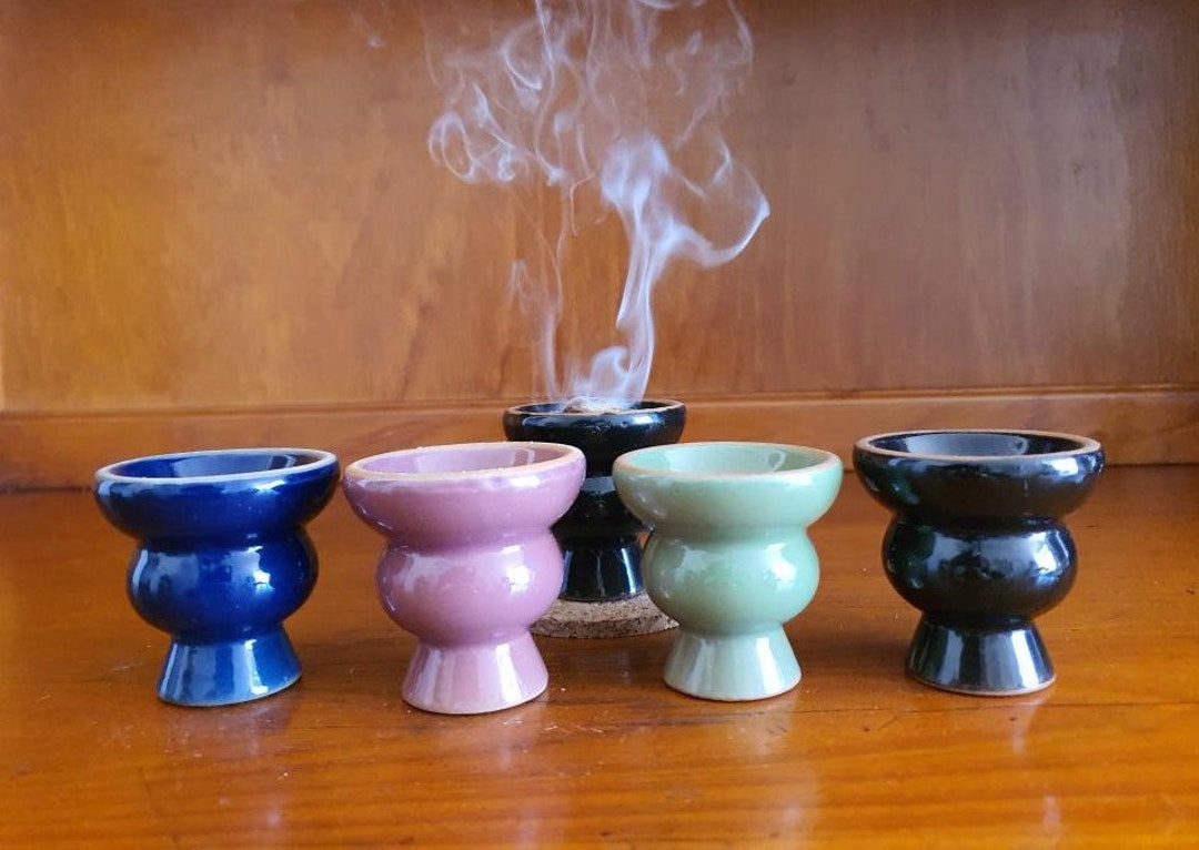 Handmade Ceramic Glazed Censer Ceramic Charcoal Burner Resin Incense ...