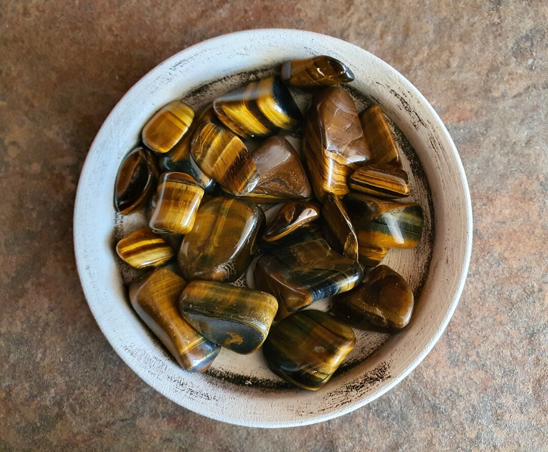 TIGER'S EYE Tumbled Stone, Tigers Eye Tumblestone, Healing Stones ...