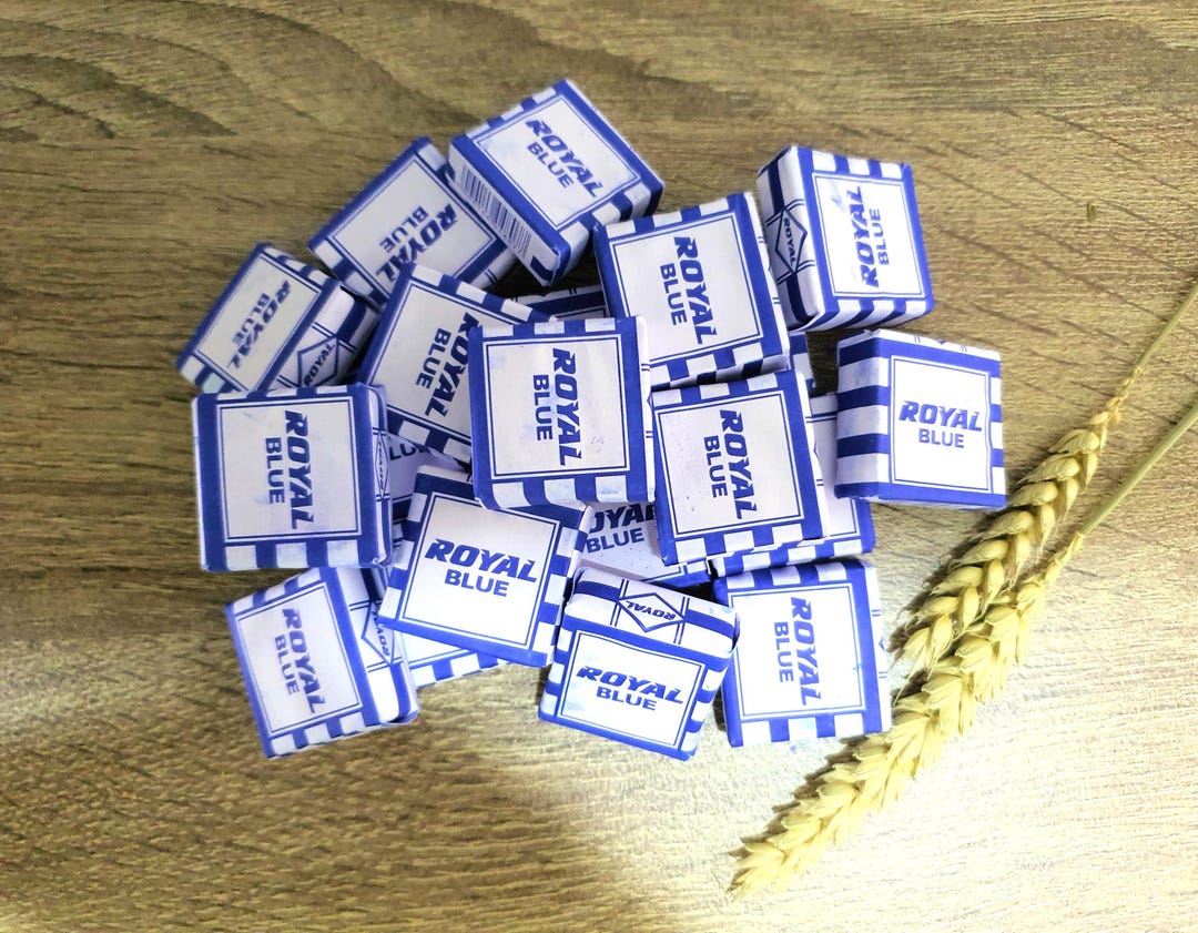 ROYAL BLUE Bluing Tablets, Laundry Blue Squares, Bluing Squares, Evil ...