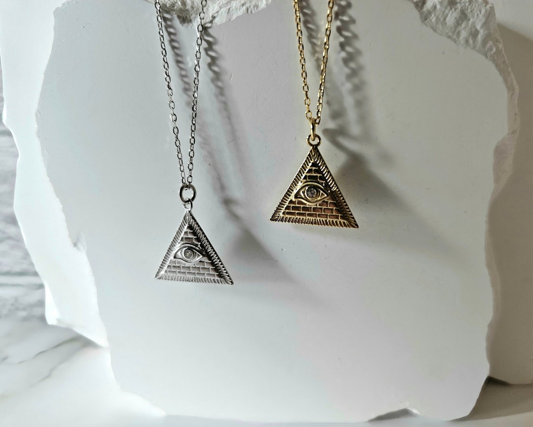 ALL SEEING EYE Necklace, Eye of the Pyramid, Eye of Providence ...